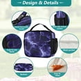 ALAZA Purple Lightning Marble Insulated Lunch Box Lunch Bag Cooler Tote ...