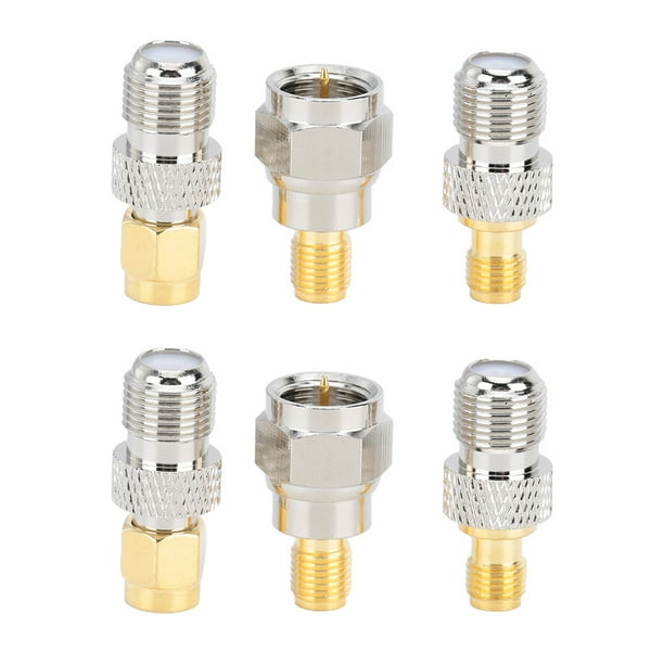 Adaptador tipo F, 6 piezas 50 ohmios Impedancia Conector tipo F ...