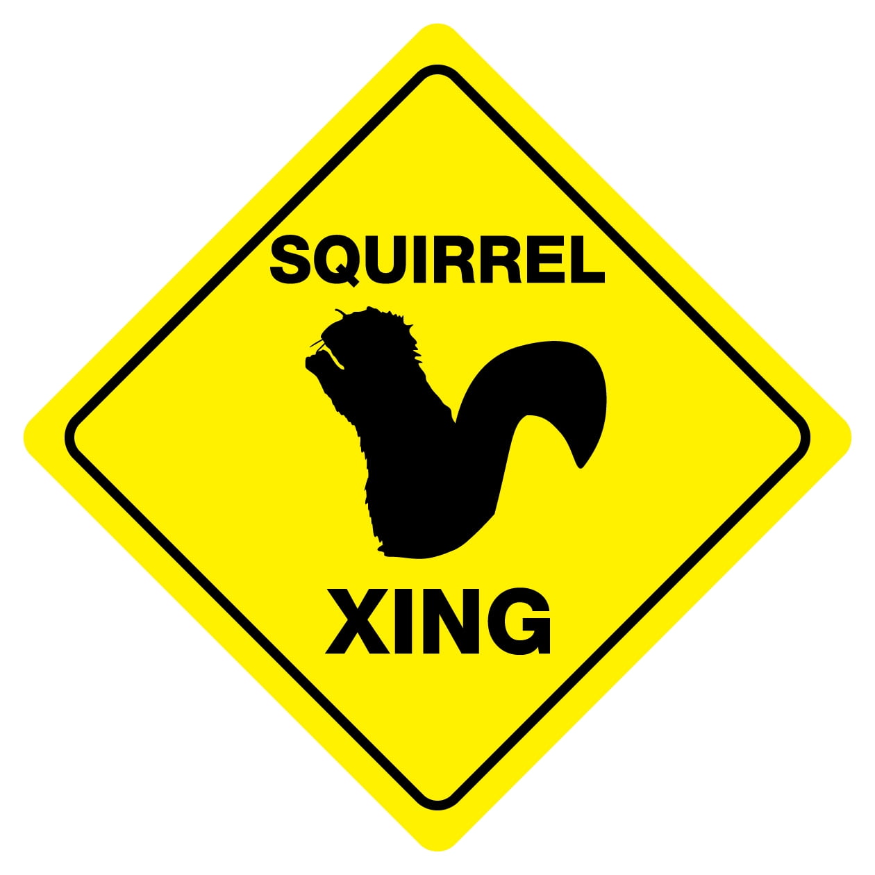 SQUIRREL CROSSING Animal Funny Novelty Xing Sign - Walmart.com