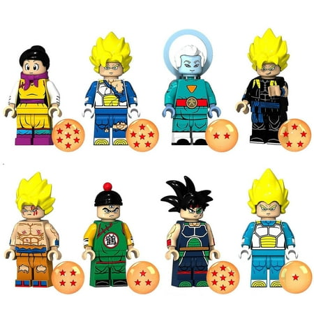 HE,8pcs Anime Dragon Ball Z Building Blocks Guko Vegeta Turles Grand ...