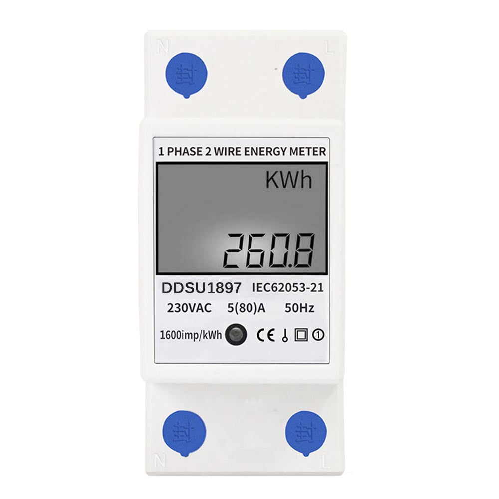 Medidor de energía eléctrica digital Medidor de electricidad de carril ...