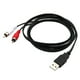2 Port RCA to USB 2.0 Audio/Video A/V Adapter Cable,Male to Male ...