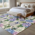 6'x9' Area Rugs, Purple Hydrangea Indoor Outdoor Area Rug for Living ...