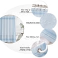 66x72 Inch Shower Curtains for Bathroom, Light Blue Grid Fabric Bath ...