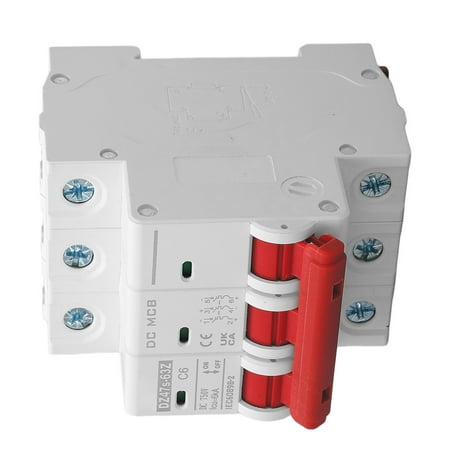 DC Circuit Breaker, Insulated 6000A Breaking Capacity 750V DZ47s 63Z 3P Mini Circuit Breaker For ...