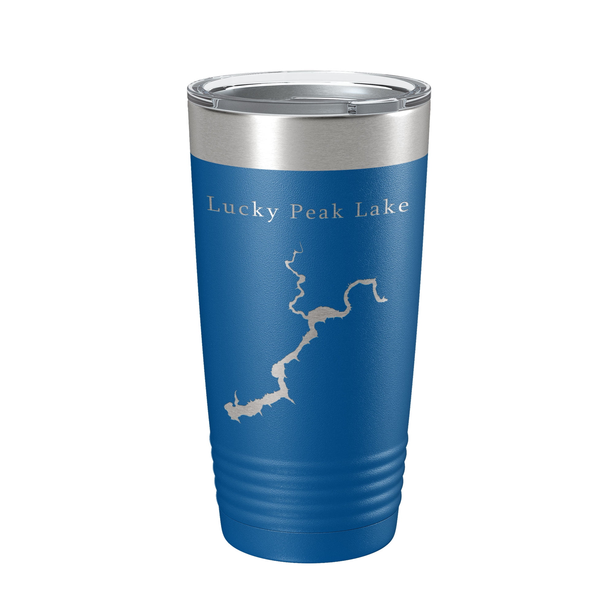 Lucky Peak Lake Map Tumbler Travel Mug Insulated Laser Engraved Coffee ...