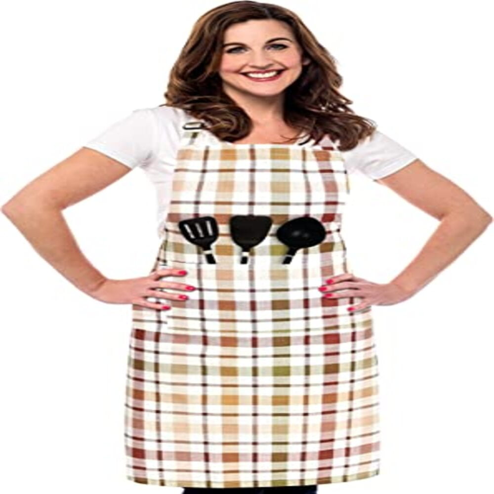 Ruvanti Cute Aprons for Women with Pockets Adjustable Up to XXL ...