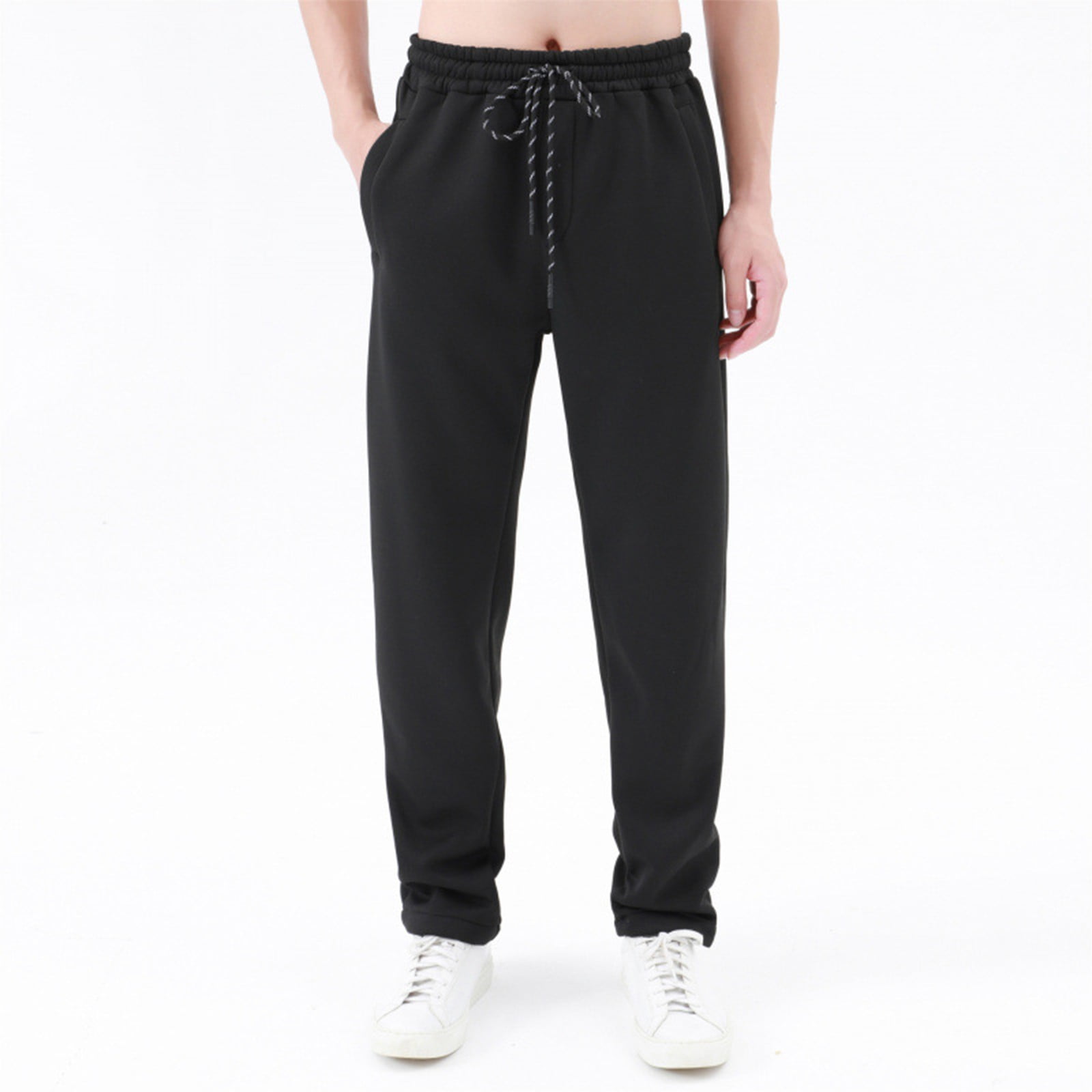 Click here for Hoksml Mens Fleece Lined Sweatpants Solid Color He... prices