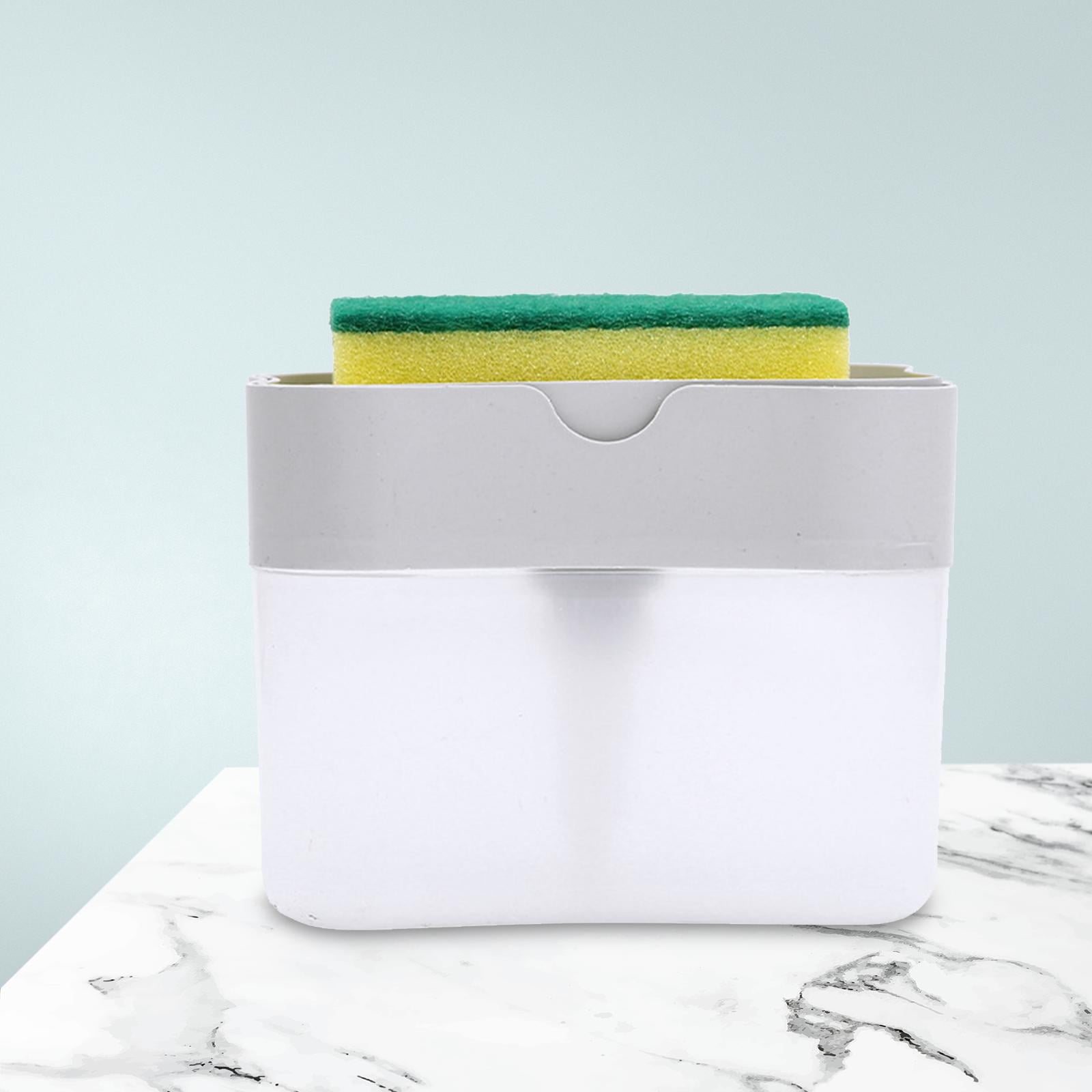 Soap Dispenser and Scrubber Holder Dish Soap Dispenser Multipurpose ...