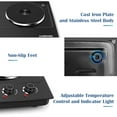 Cusimax 1800W Countertop Double Cast Iron Burner,Portable Electric 2 ...