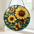 Garden Theme Glass Suncatcher Window Hanging Decor, Bright Nature Light ...