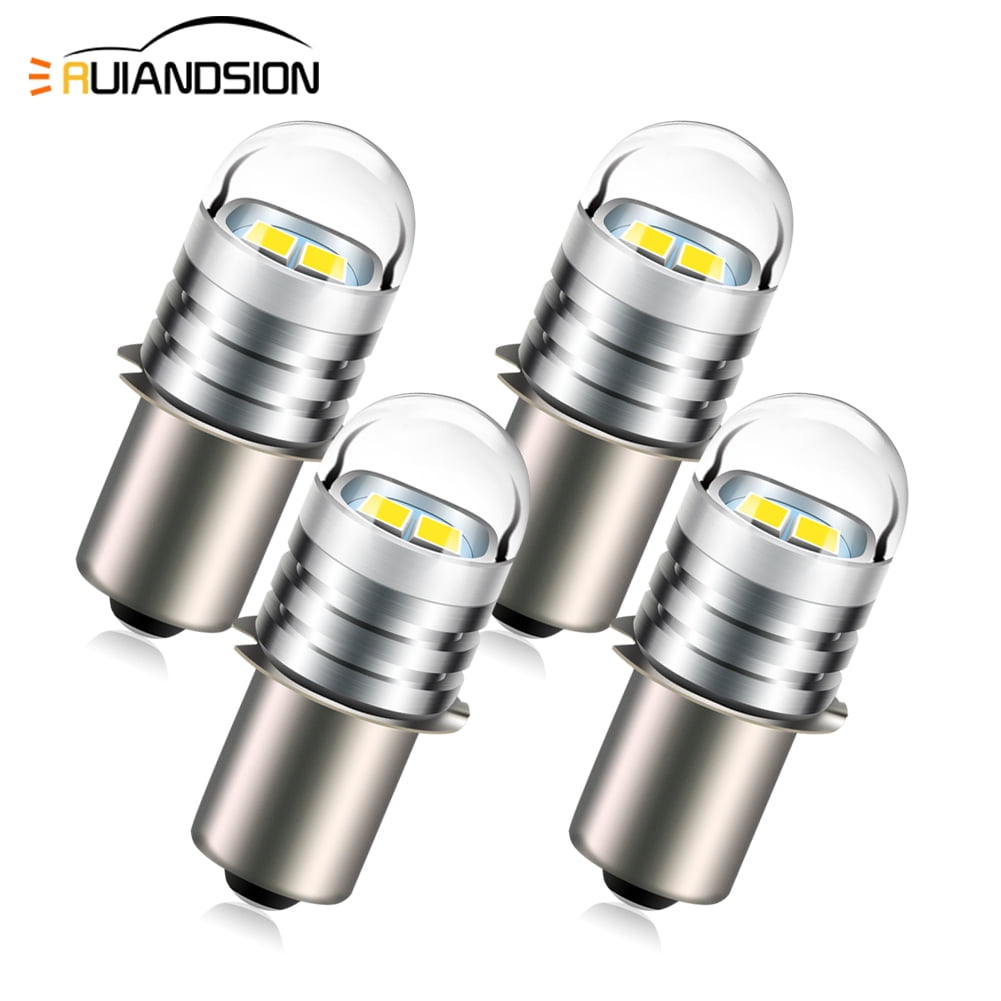 Ruiandsion Candles Light Bulbs LED P13.5S White,Bulb for Motorcycle ...
