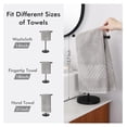 Black Towel Rack Hand Towel Stand 16.5" T-Shape SUS304 Stainless Steel ...