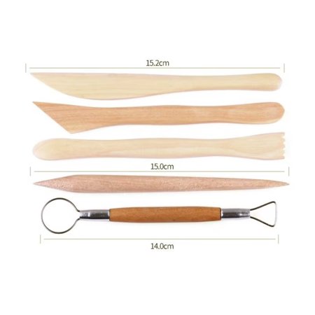 Lepai 5Pcs Kids Wooden Clay Tool Set Clay Molding Tools for Kids and ...