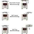 SOGES Adjustable Height Nightstand, Tall Bedside Table with 2 Drawers ...