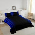Geometric Abstract Ombre Comforter Set Teens Dark Blue and Black ...