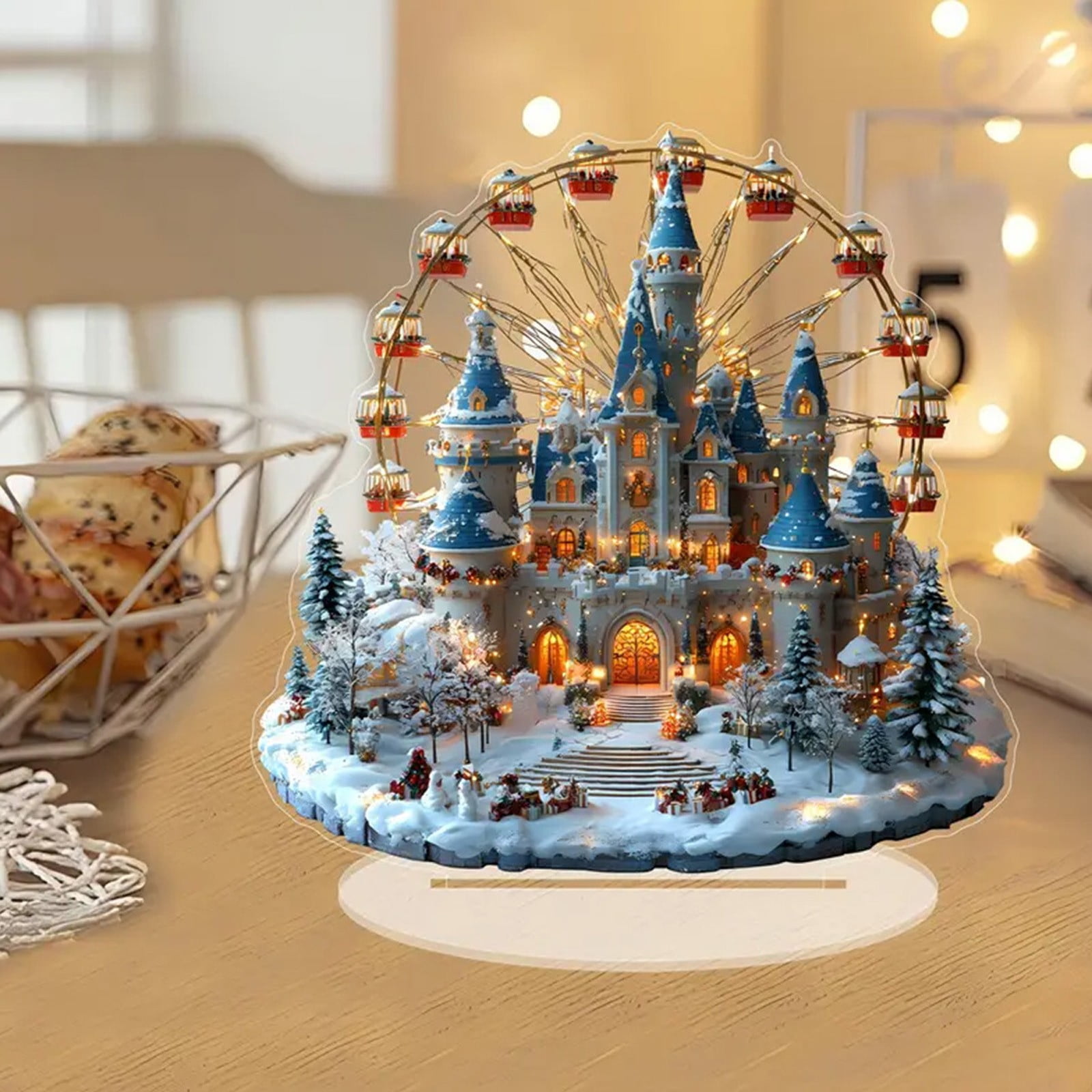 Click here for Staron Winter Castle Ferris Wheel Decor Acrylic Ch... prices