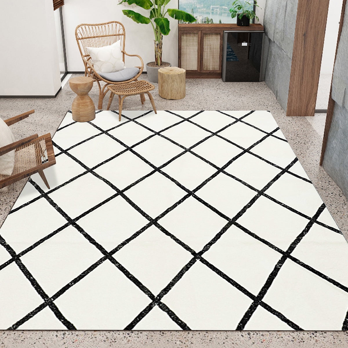 Large Area Rug for Living Room, Non-Slip Floor Carpet Rug Mat Decor for ...