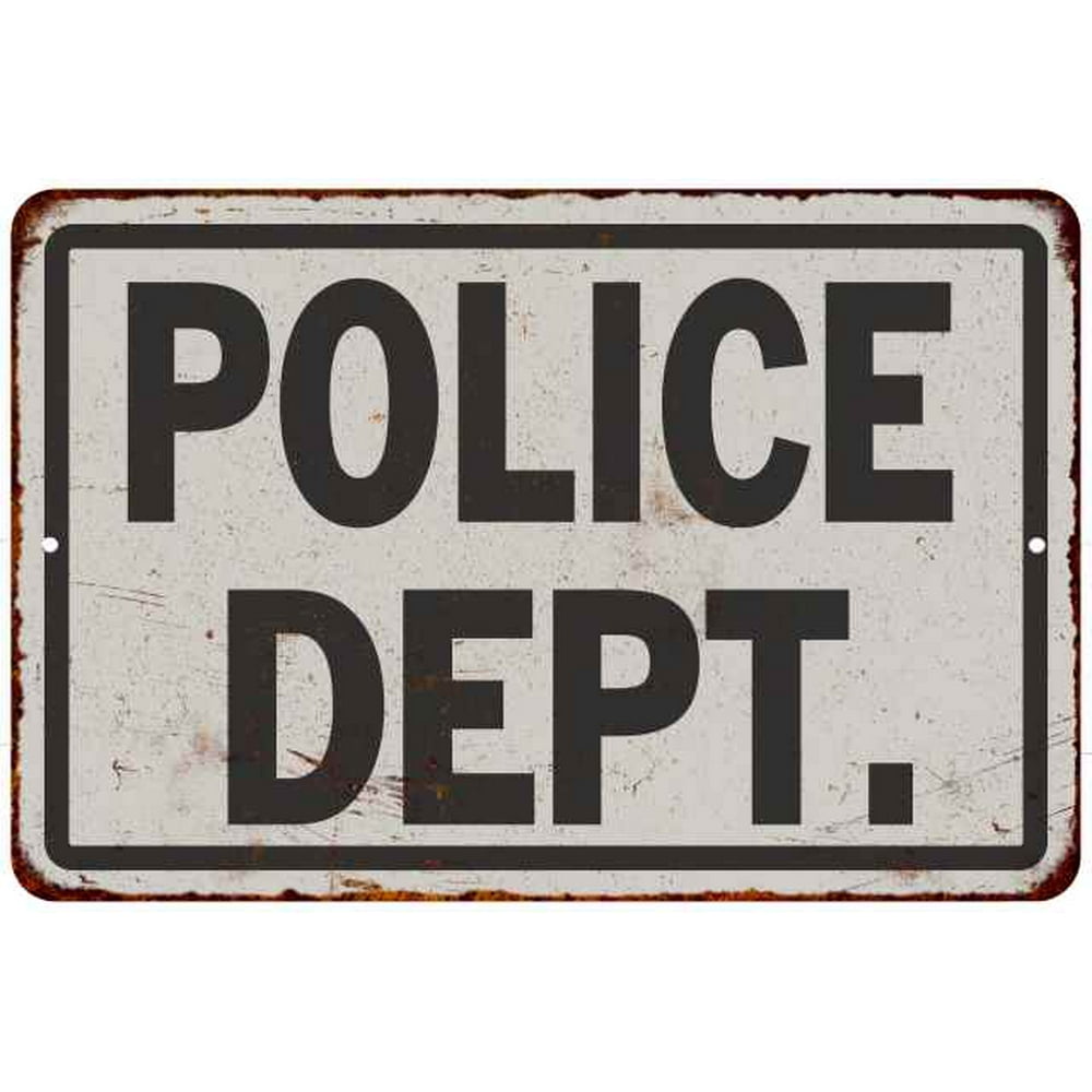 Police Dept. Vintage Look Chic 8x22 Metal Sign 108120020004 - Walmart ...