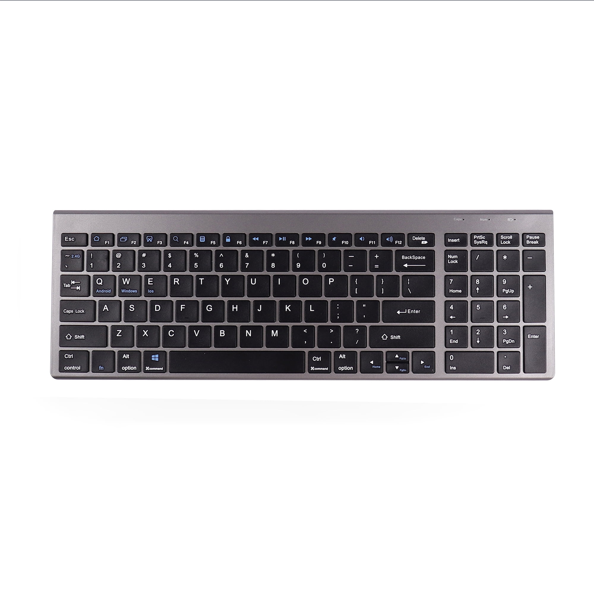 Dpisuuk Wireless Keyboard, Rechargeable Silent Full-Sized Computer ...