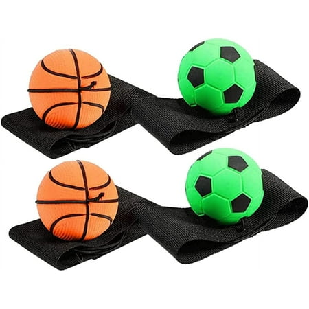 4Pcs Wrist Bouncy Ball Rubber Balls for Kids Poppets for Kids Kid ...