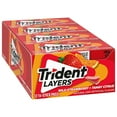 Trident Layers Sugar Free Chewing Gum, Wild Strawberry & Tangy Citrus ...