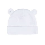 Gerber Baby Boy or Girl Neutral White Cotton Caps with Ears, 3-Pack ...