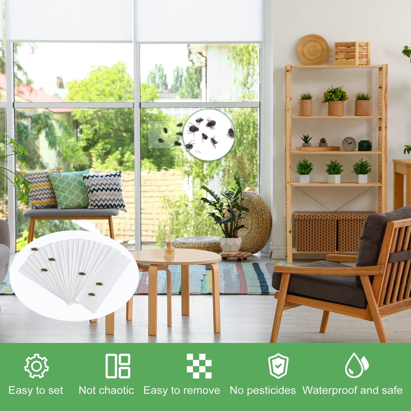 20Pcs Sticky Fly Catchers Transparent Strong Stickiness Self Adhesive ...