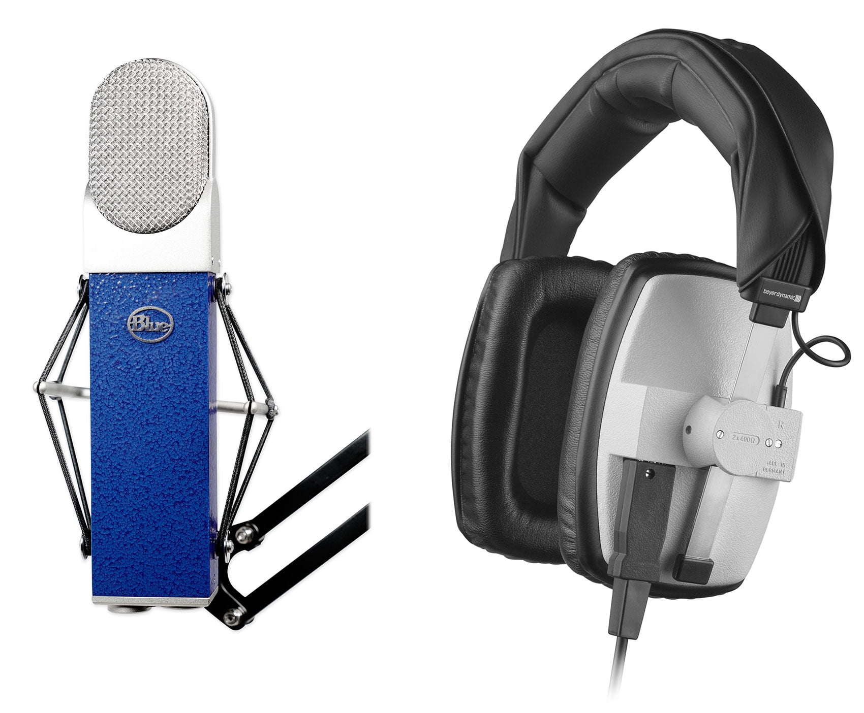 Blue Blueberry Studio Mic Recording Microphone+Beyerdynamic DT-100 ...