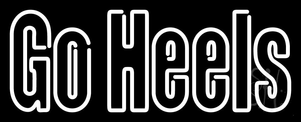 Go Heels LED Neon Sign 13 x 32 - inches, Black Square Cut Acrylic ...