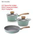 (Set of 3) Neoflam Retro Green Demer Cookware Set | Die-Cast, Various ...