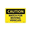 National Marker Caution Signs; Watch For Moving Vehicles 10X14 Rigid ...