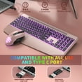 Wireless Keyboard And Mouse Backlits Wrist Rest Jiggler Mouse Roas Gold