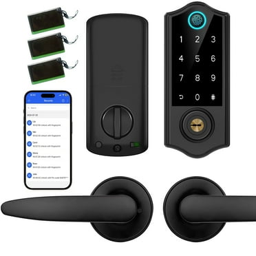 Honeywell Door Locks, Matte Black Digital Deadbolt Door Lock Electronic ...