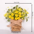 Moonsky 37cm Spring Flower Basket Wreath Artificial Floral Hanging ...