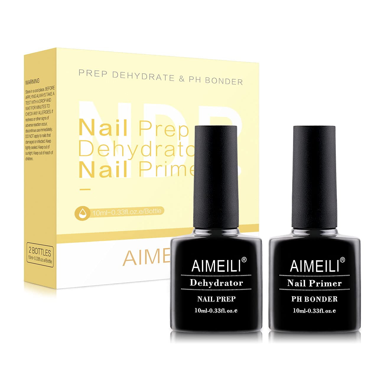 AIMEILI Nail Prep Bond Primer Quick Dry Nail Prep Dehydrator, U V LED ...