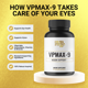 VpMax-9 Vision Support - Eye Vitamins and Bilberry Extract for Eyes ...