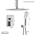 3-Spray Patterns with 2.5 GPM 12 in. Ceiling Mount Dual Shower Heads with Pressure Balance Valve ...