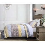 JOHNPEY Boho Striped Pattern King Comforter Set Floral Colorful ...