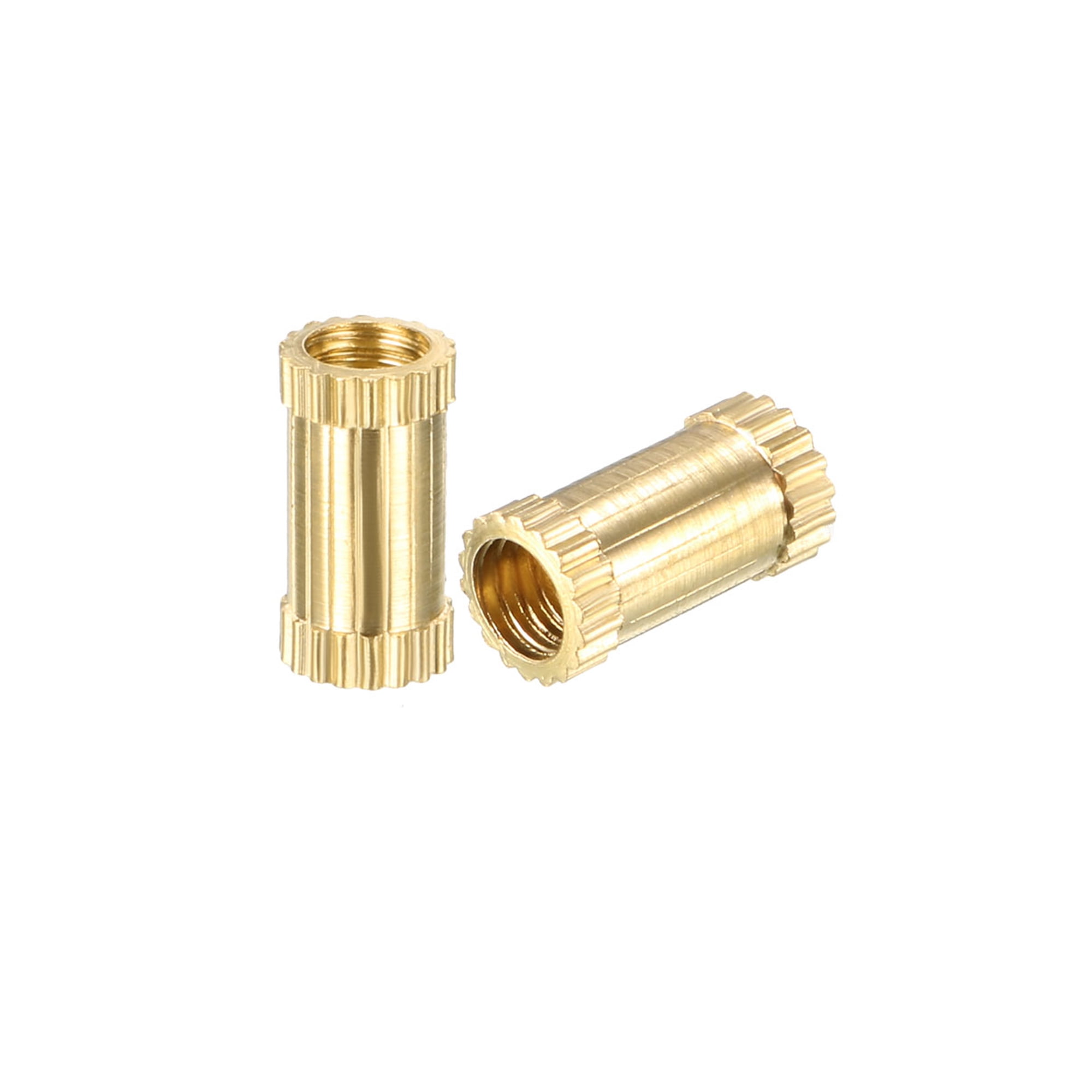 M3 x 8mm(L) x 4mm(OD) Brass Knurled Threaded Insert Embedment Nuts 100 ...