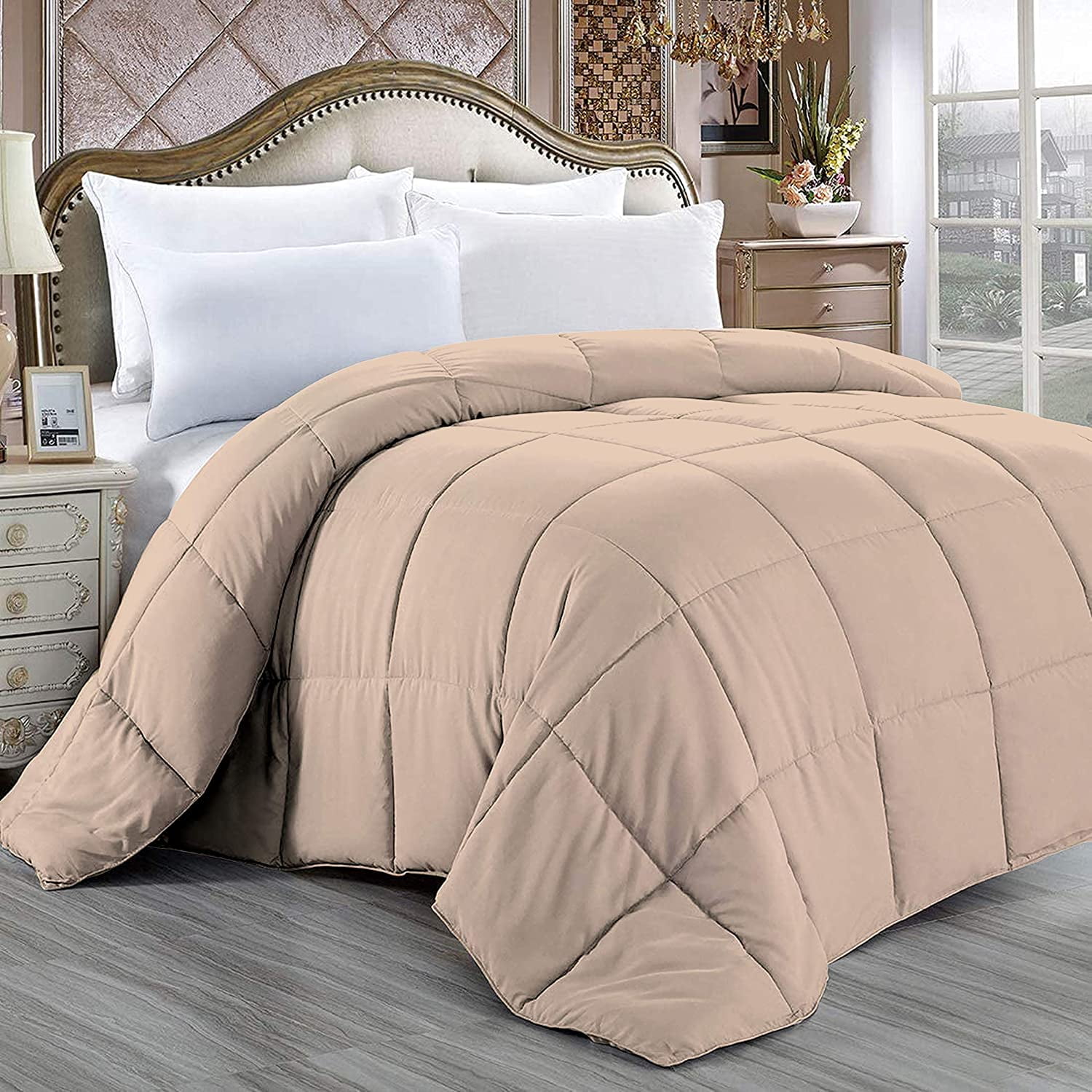 Comforter - 100% Egyptian Cotton 800 Thread-Count 400 GSM Fiber Fill ...