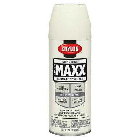Krylon CoverMaxx Spray Paint, Gloss Ivory - Walmart.com