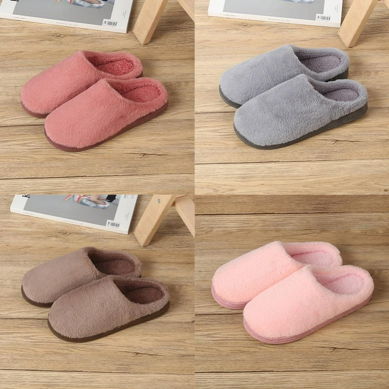 Snug Leaves Women's Fuzzy House Memory Foam Slippers, Furry, 53% OFF