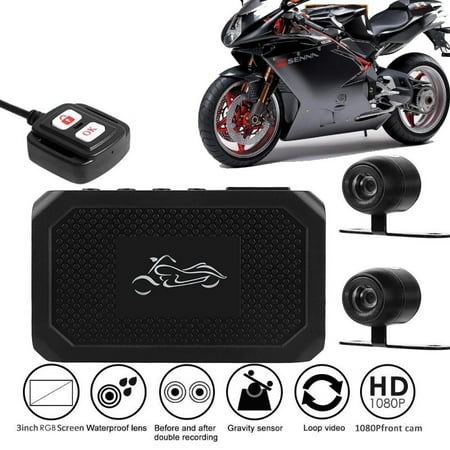 Motorcycle View Dash Cam Motorcycle Camera HD 1080P+720P Front+Rear ...
