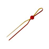 Bamboo Knot Pick Looped Skewer Case of 100, PacknWood - Biodegradable ...