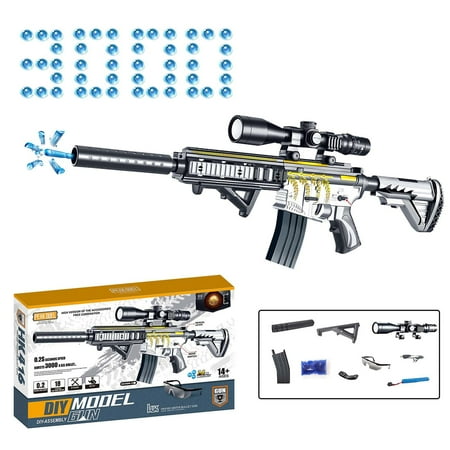 2022 New Electric Gel Ball Blaster Gun Toy Ak47 Eco-friendly Splatter Automatic 3k Water Beads ...