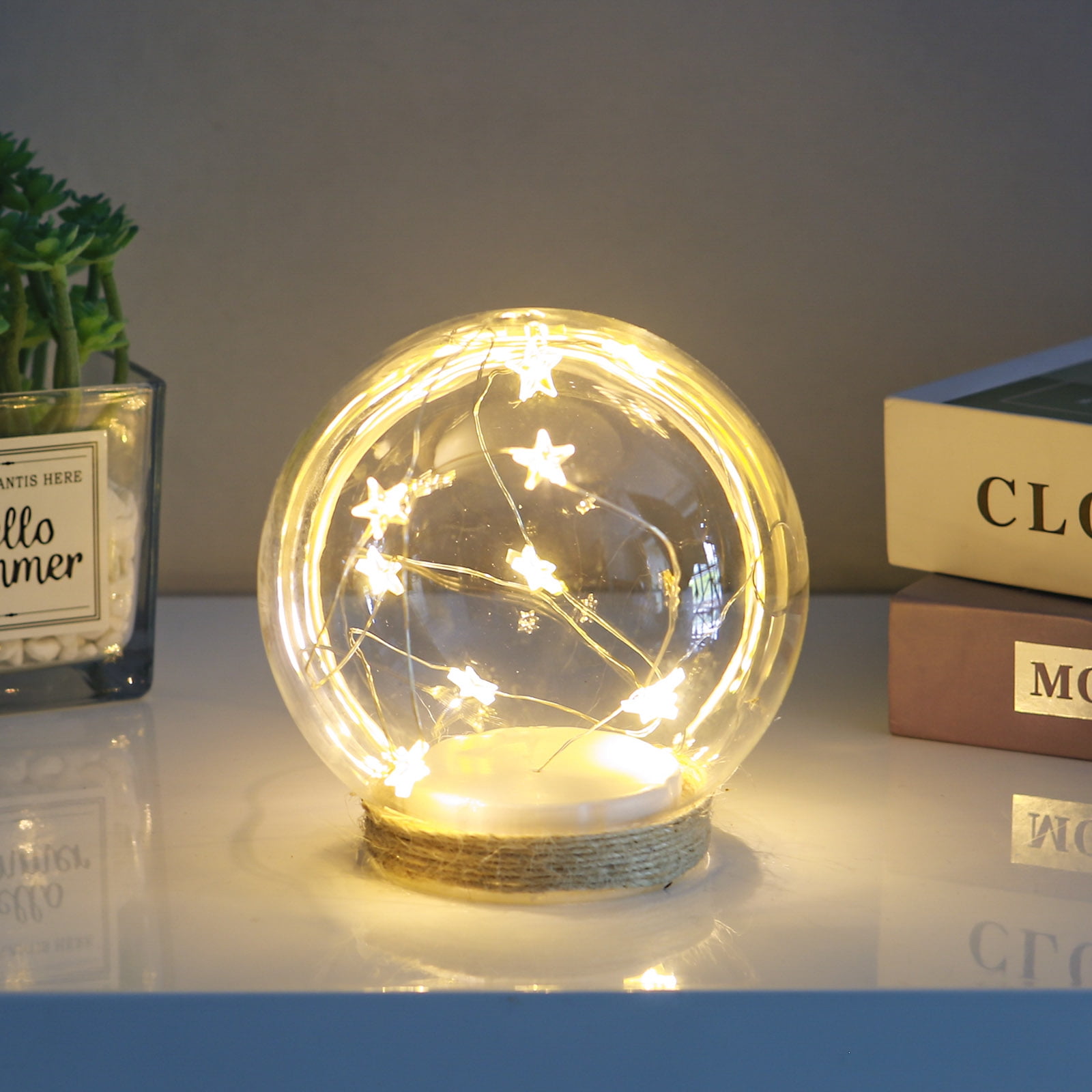 Idealxmas Glass 5.51 inch Garden Light Ball Light Illuminated Spheres ...