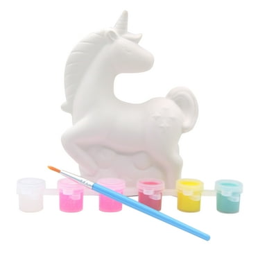 Hello Hobby Paint Your Own Ceramic Unicorn Kit, 6 Pieces, Boys and ...