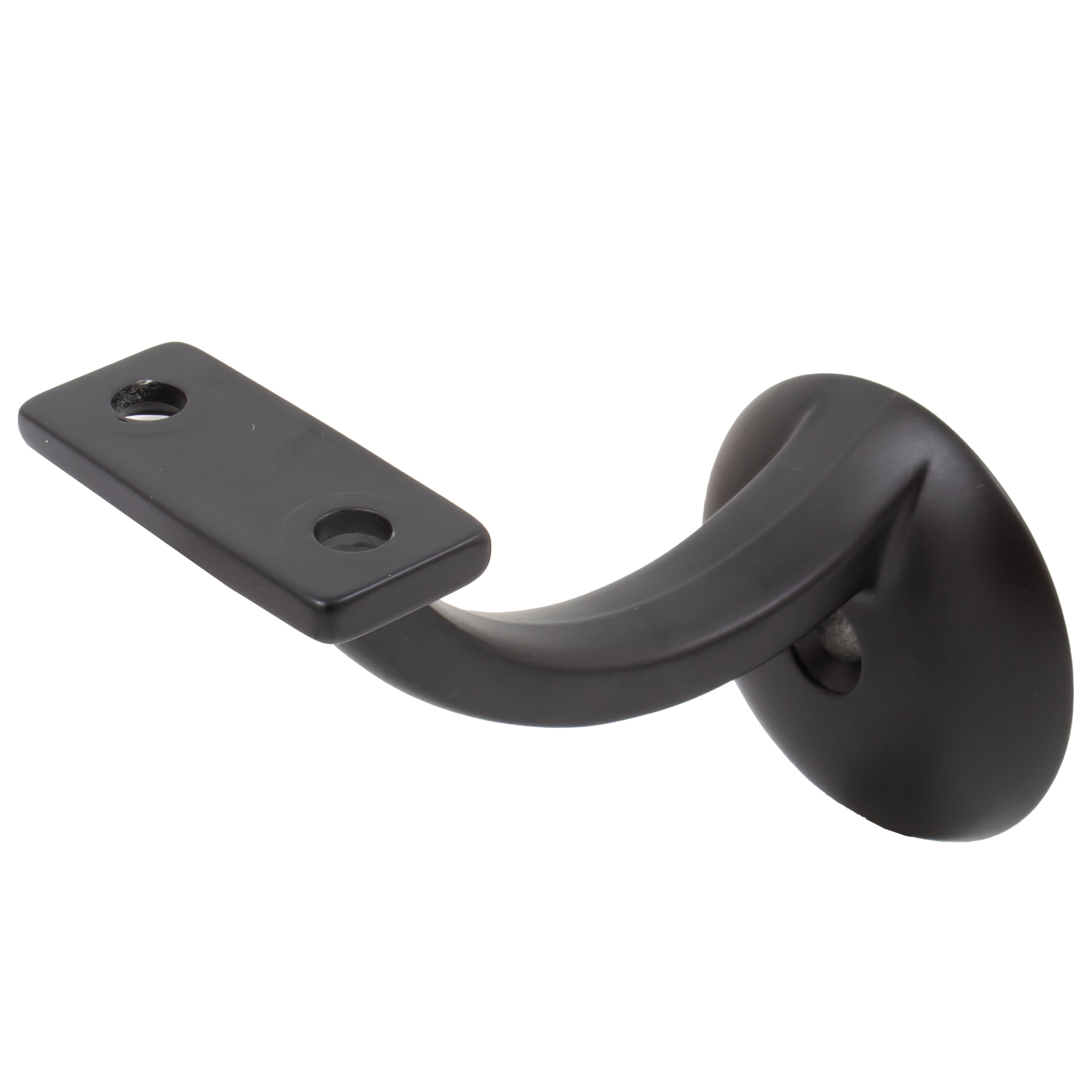 Heavy-Duty Aluminum Handrail Bracket with 2-1/8" Round Base, Matte ...