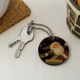 Christmas Holiday Santa Joy to the World Wood Wooden Round Keychain Key ...